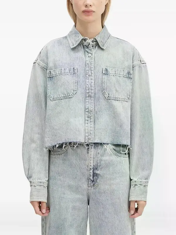 Ksubi Cutaway Long Sleeve Denim Shirt
