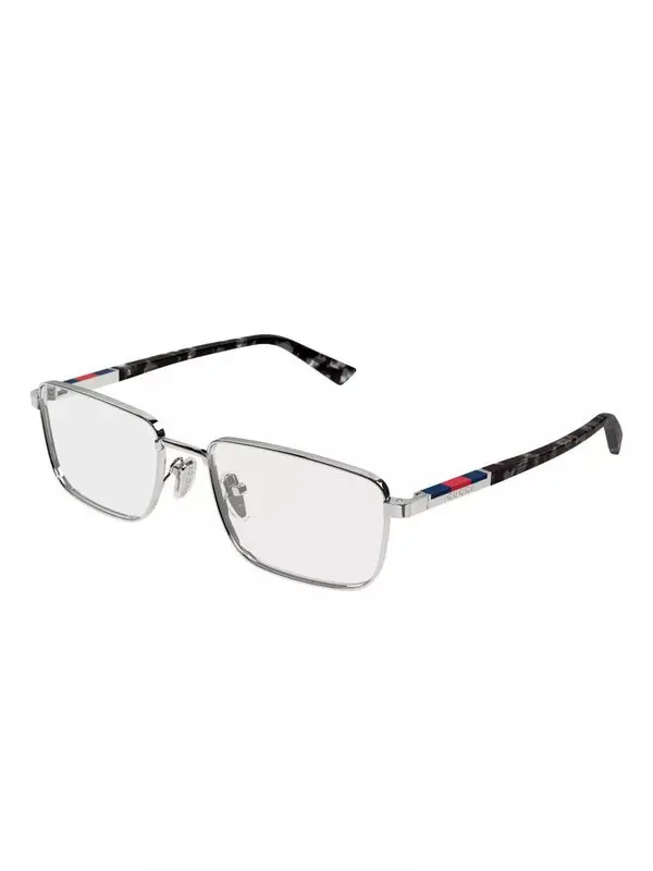 Gucci Rectangle-frame Eyeglasses - Silver