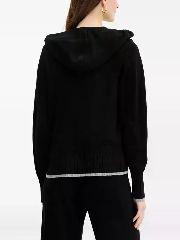Pinko Hooded Ribbed Knitwear