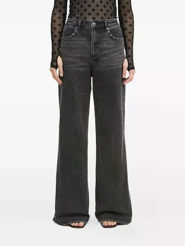 Ksubi Strider Stretch Lovestruck Jeans With Cross Detail - Black