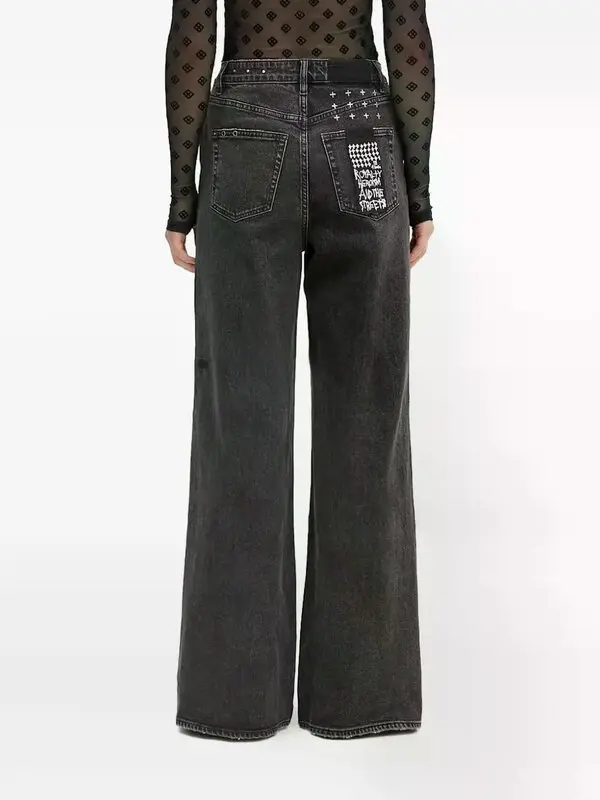 Ksubi Strider Stretch Lovestruck Jeans With Cross Detail - Black