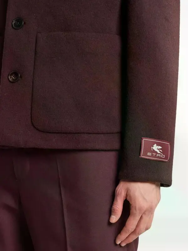Etro Logo Cashmere Shirt Jacket