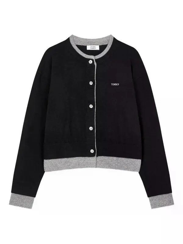 STUDIO TOMBOY Layered Cardigan - Black