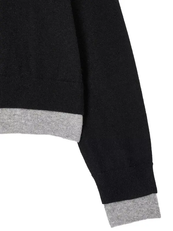 STUDIO TOMBOY Layered Cardigan - Black
