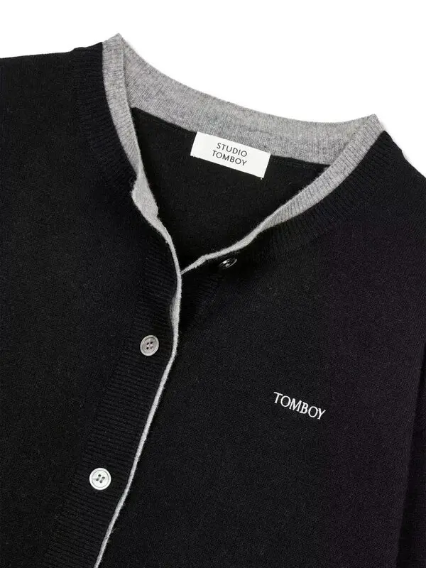 STUDIO TOMBOY Layered Cardigan - Black