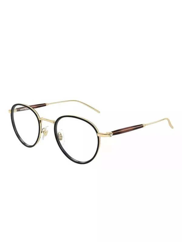 Montblanc Round-frame Eyeglasses - Gold