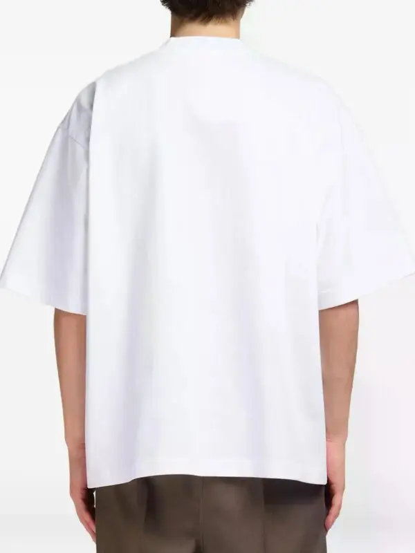 Marni Cotton T-shirt With Contrast Pocket - White