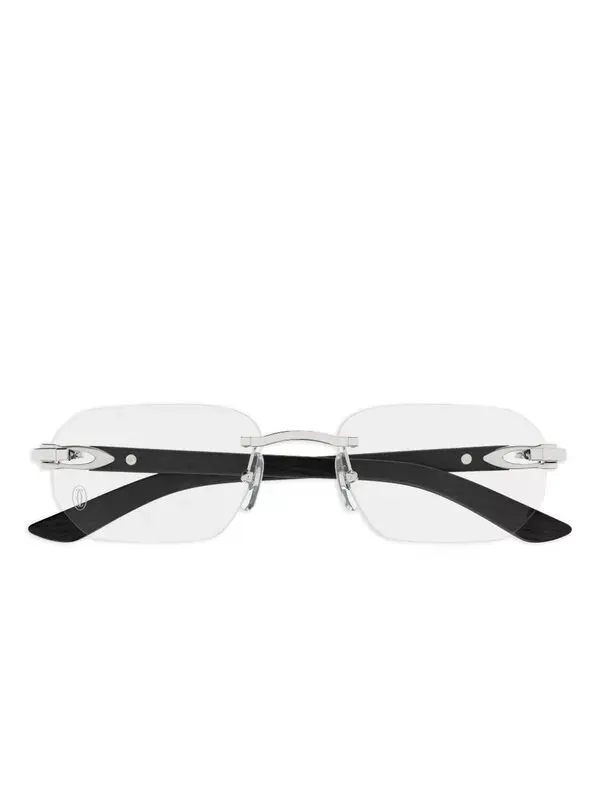 CARTIER Rectangle-frame Glasses - Neutrals