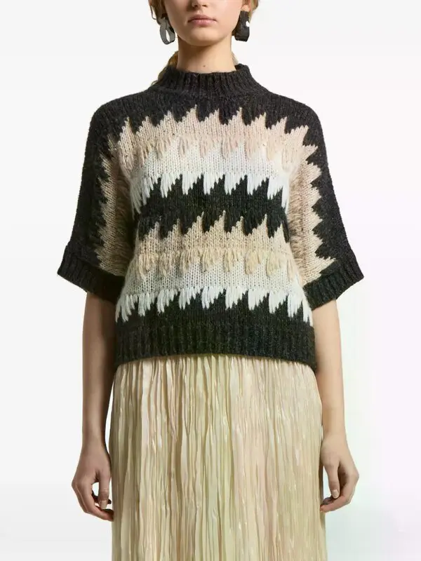 Peserico Geometric-pattern Sweater