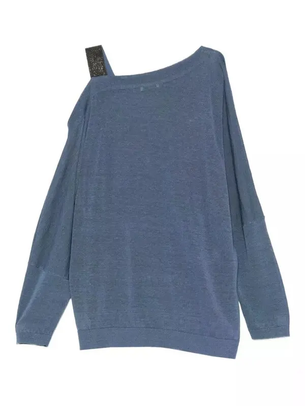 Brunello Cucinelli Knitted Asymmetric Top