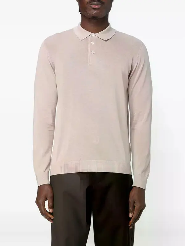 DRUMOHR Long-sleeve Polo Shirt - Pink