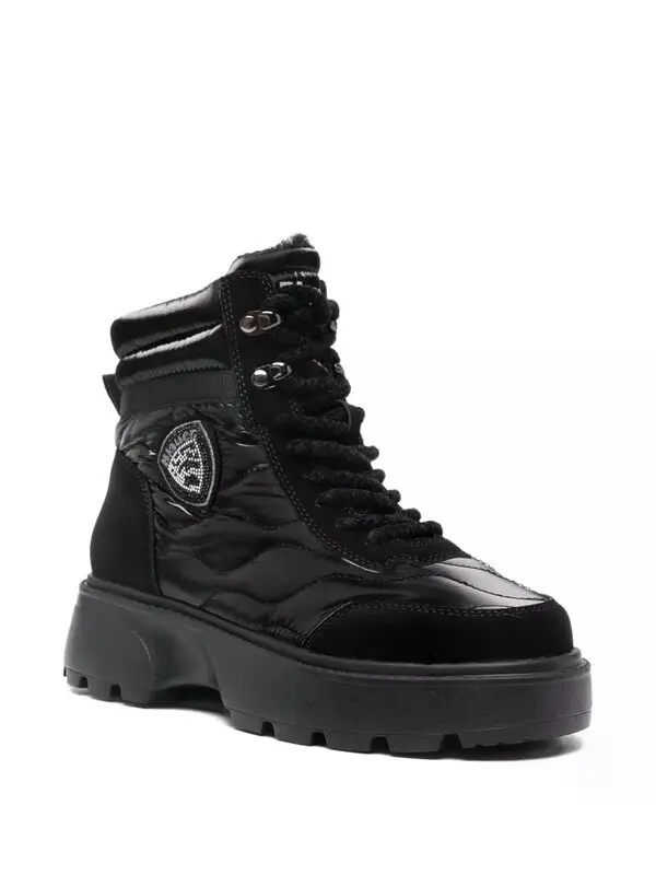BLAUER. Quilted Lace-up Boots