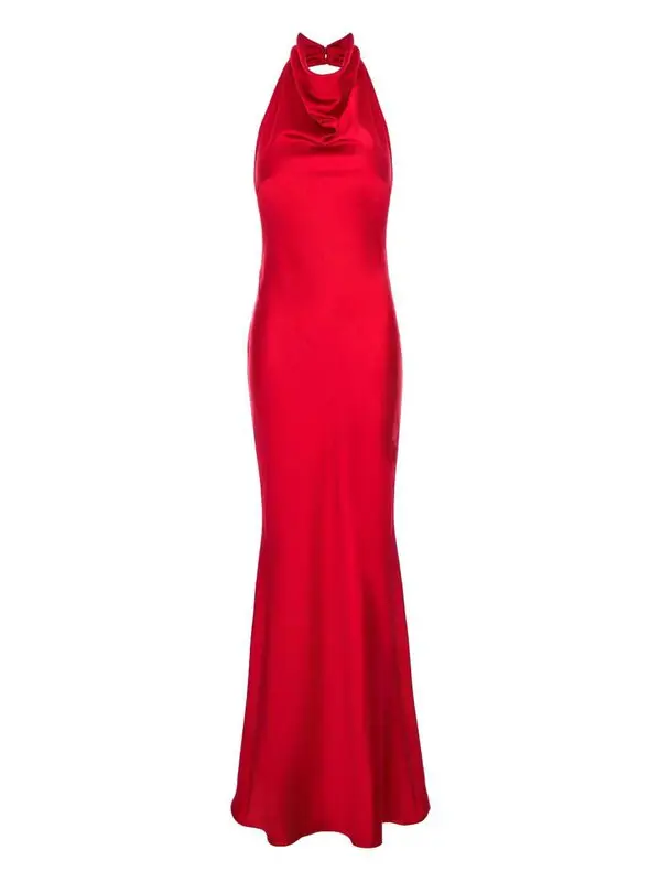 ROSERRY Halterneck Maxi Dress - Red