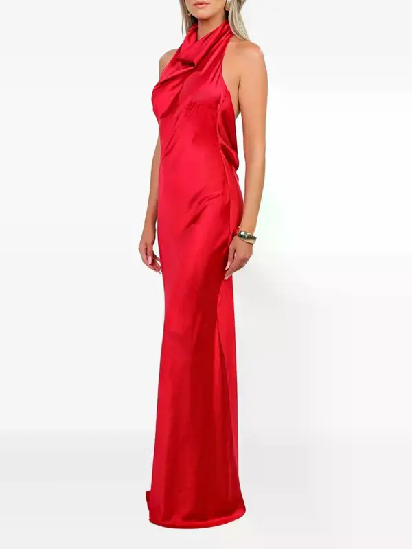 ROSERRY Halterneck Maxi Dress - Red