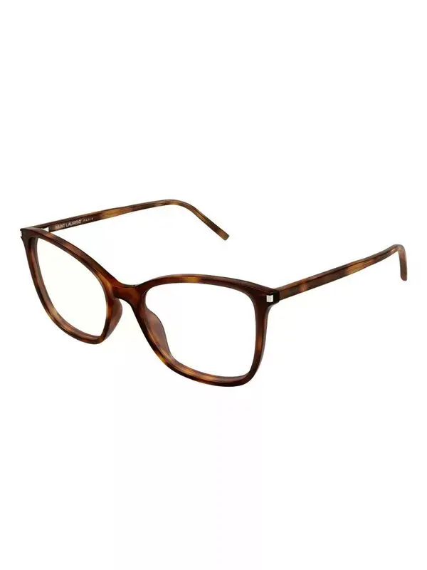 Saint Laurent Geometric Eyeglasses - Brown