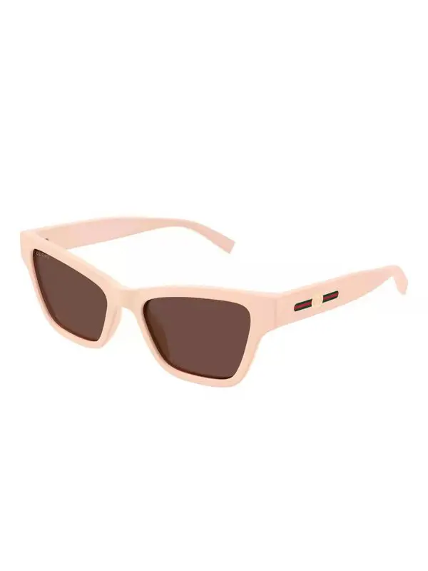Gucci Geometric Stripe Sunglasses - Neutrals