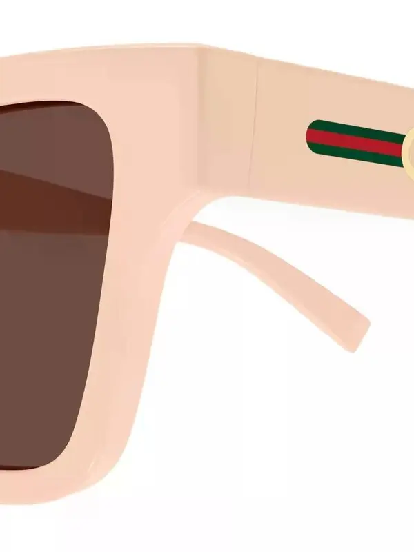 Gucci Geometric Stripe Sunglasses - Neutrals