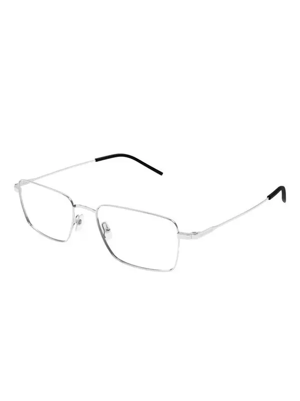 Saint Laurent Rectangle-frame Eyeglasses - Silver