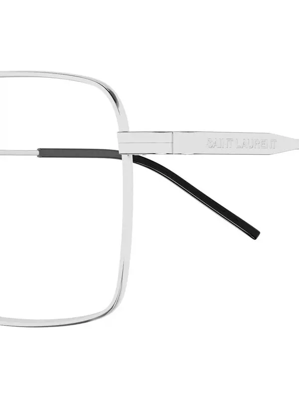 Saint Laurent Rectangle-frame Eyeglasses - Silver