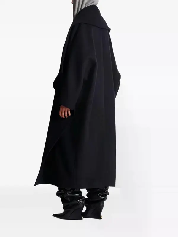Balmain Oversized Lapel Wool-blend Coat