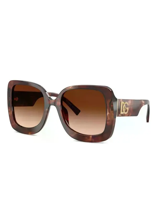 Dolce & Gabbana Geometric Frame Sunglasses - Brown