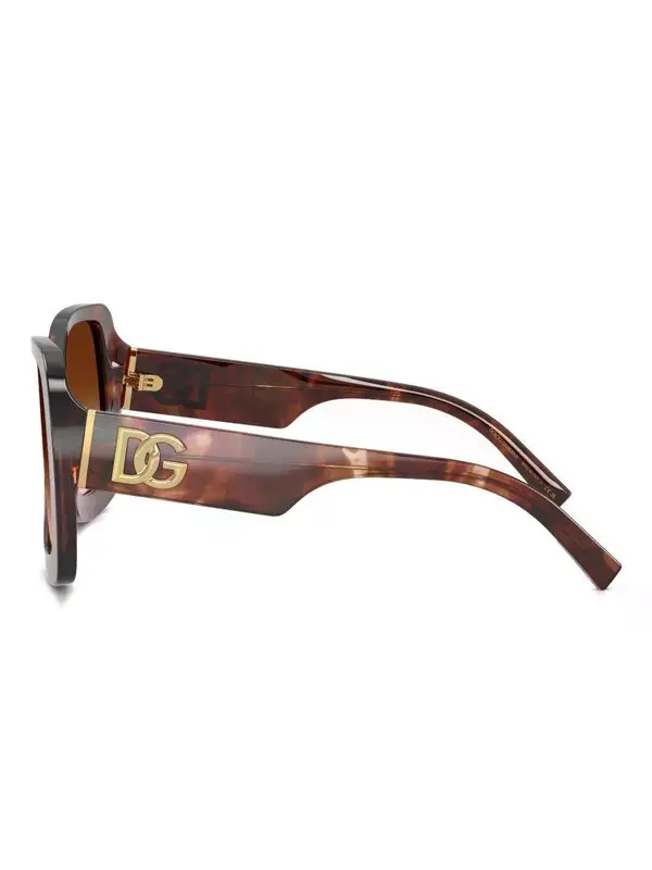 Dolce & Gabbana Geometric Frame Sunglasses - Brown