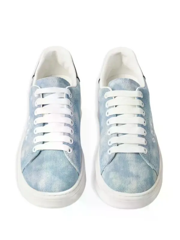 GAELLE Logo-embroidered Denim Sneakers