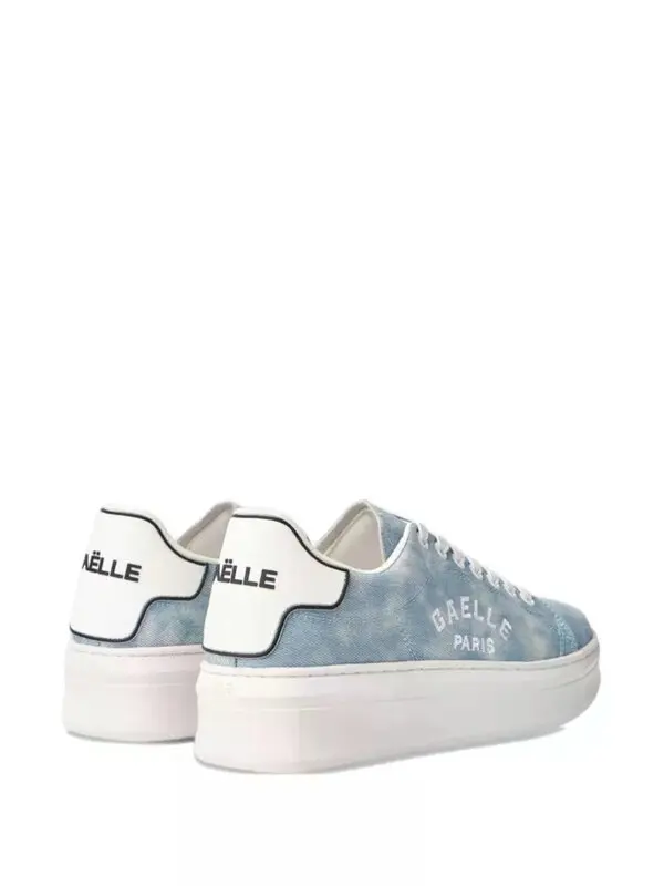 GAELLE Logo-embroidered Denim Sneakers
