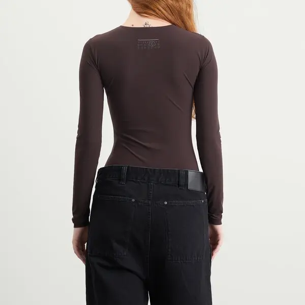 MAISON MARGIELA Long Sleeve Bodysuit - Brown