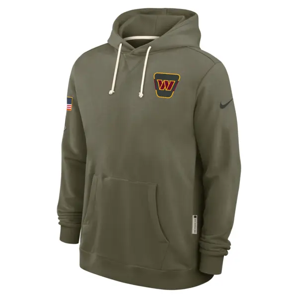 Nike Washington Commanders Salute To Service Sideline Dri-fit Nfl Pullover Hoodie - Brown