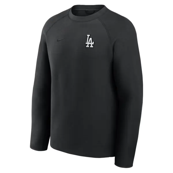 Nike Los Angeles Dodgers Tech Fleece Mlb Pullover Crew - Black