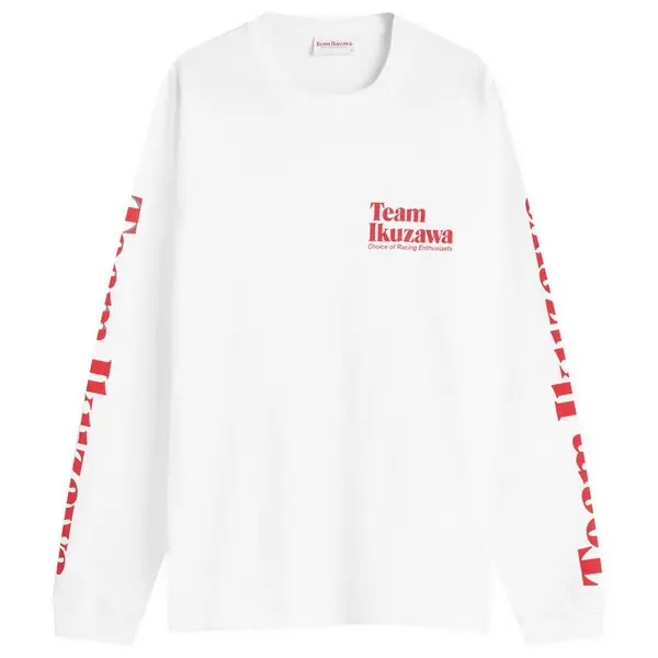 TEAM IKUZAWA Logo Longsleeve T-shirt - White