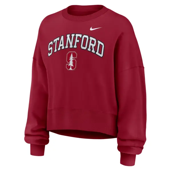 Nike Stanford Phoenix Arch College Pullover Crew - Red