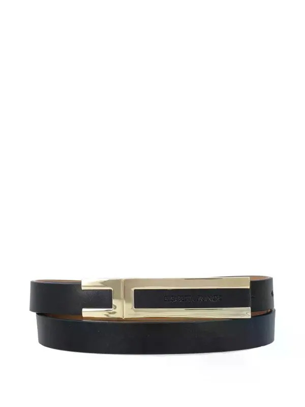 Elisabetta Franchi Logo-plaque Belt - Black