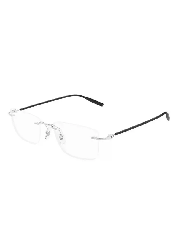 Montblanc Rimless Rectangle Eyeglasses - Silver