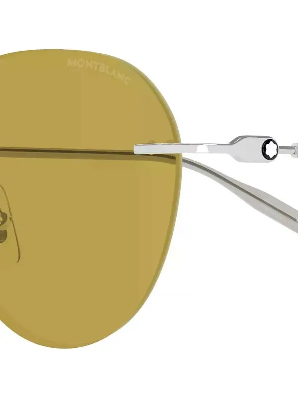 Montblanc Round-frame Sunglasses - Silver