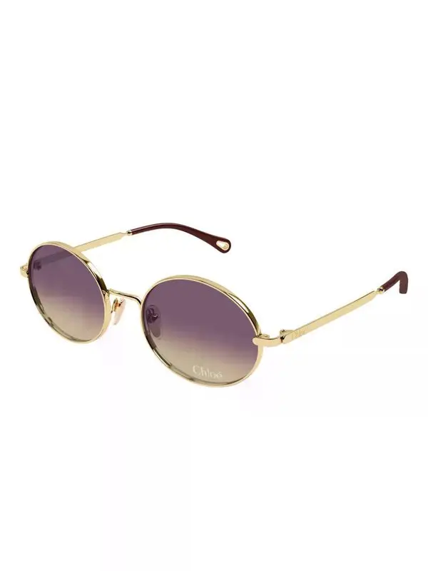 Chloé Ch0326s Round-frame Sunglasses - Gold