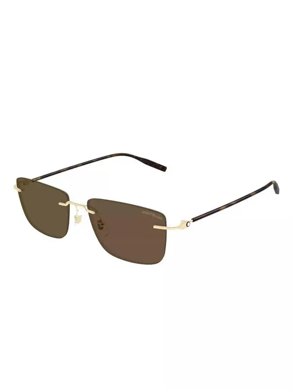 Montblanc Rectangle Sunglasses - Gold