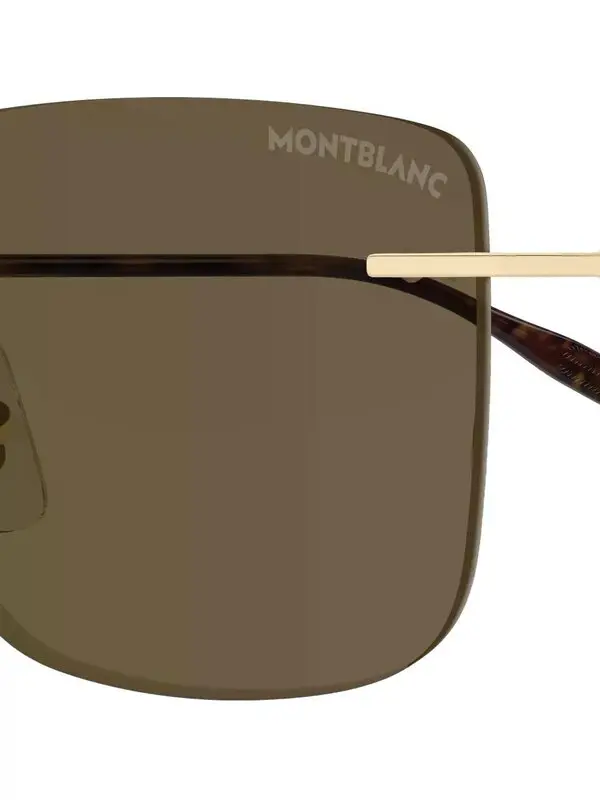 Montblanc Rectangle Sunglasses - Gold