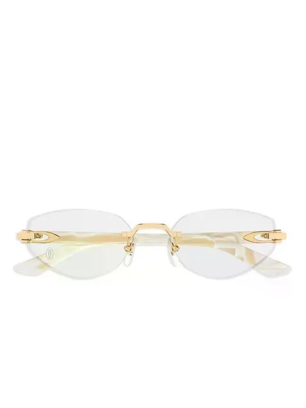 CARTIER Geometric-frame Eyeglasses - Gold