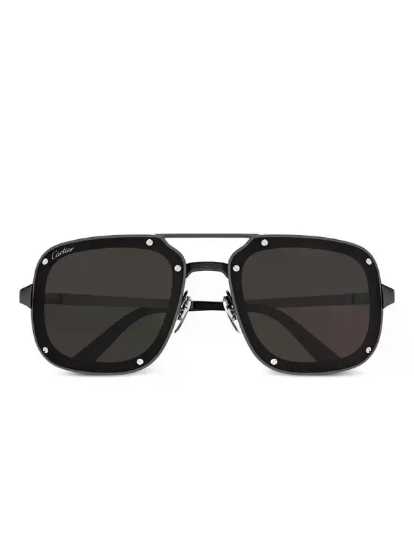 CARTIER Pilot-frame Sunglasses - Black