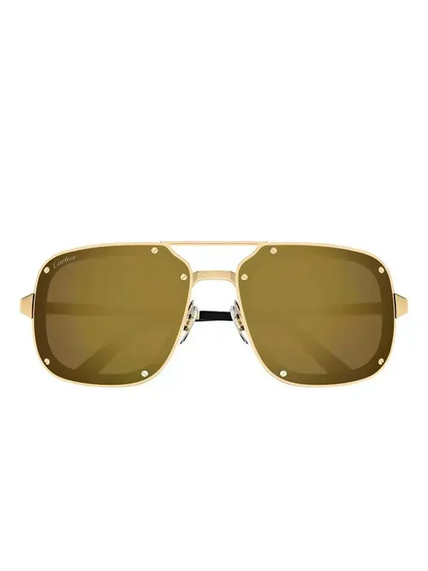 CARTIER Pilot-frame Sunglasses - Gold