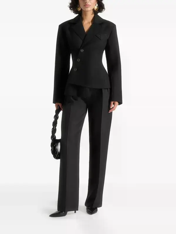Manière De Voir Thalia Asymmetric Tailored Double Breasted Blazer - Black