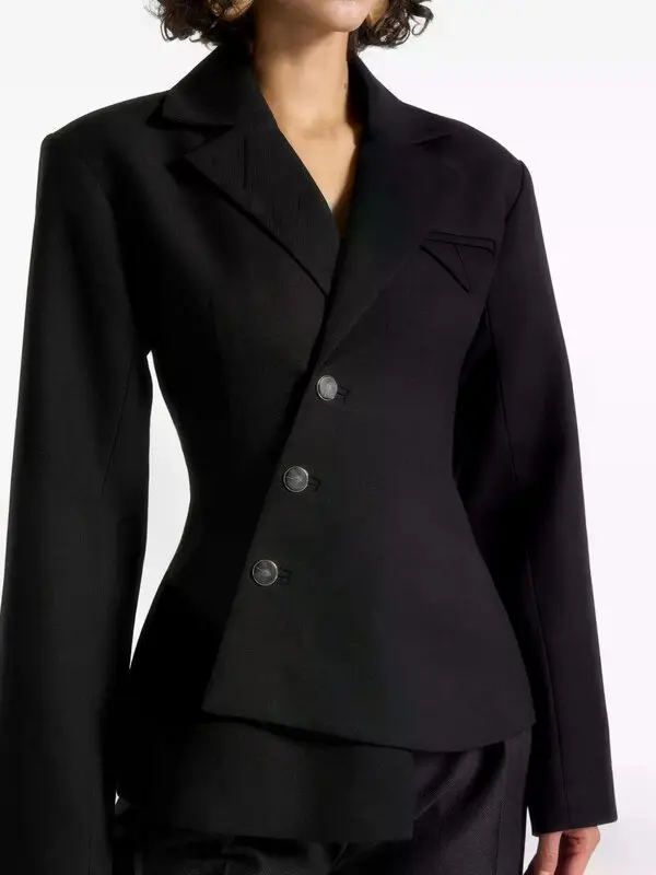 Manière De Voir Thalia Asymmetric Tailored Double Breasted Blazer - Black