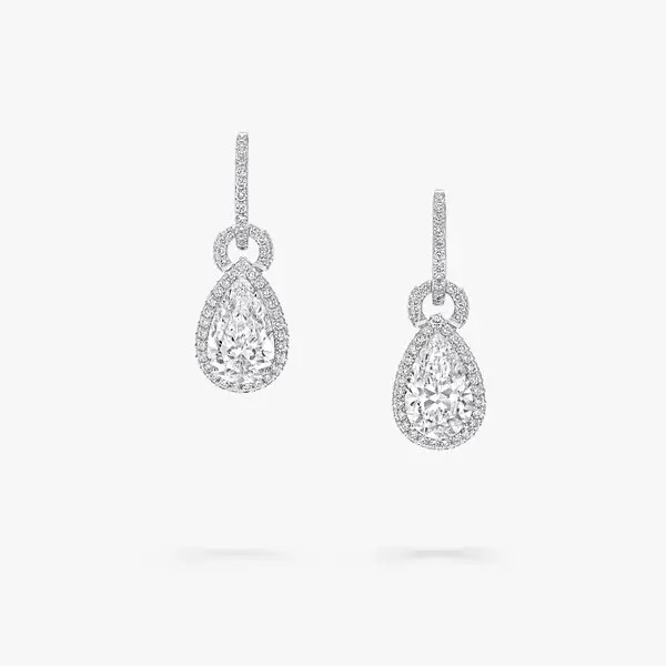 Graff Icon 8 Pear Shape Diamond Earrings - White Gold