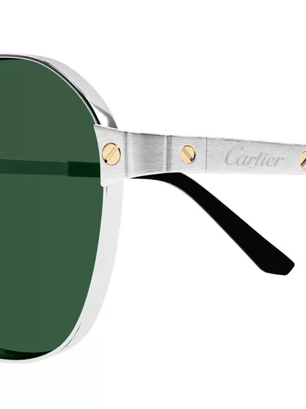 Cartier Pilot-frame Sunglasses - Silver