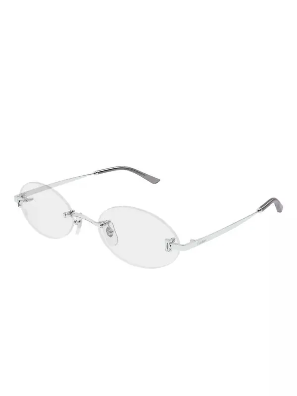 Cartier Oval-frame Glasses - Silver