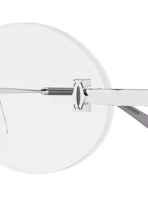Cartier Oval-frame Glasses - Silver