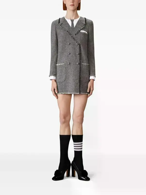 Thom Browne Trompe L'oeil Donegal Tweed Dress