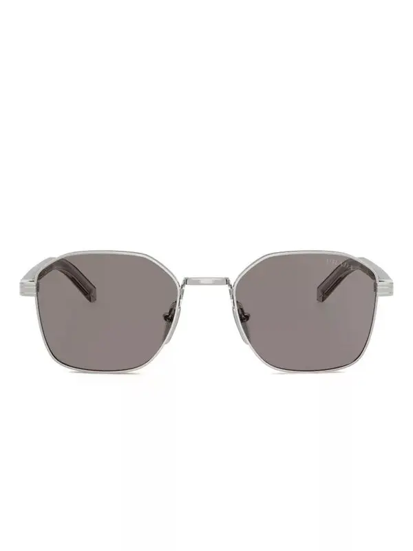 Prada Geometric-frame Sunglasses - Silver